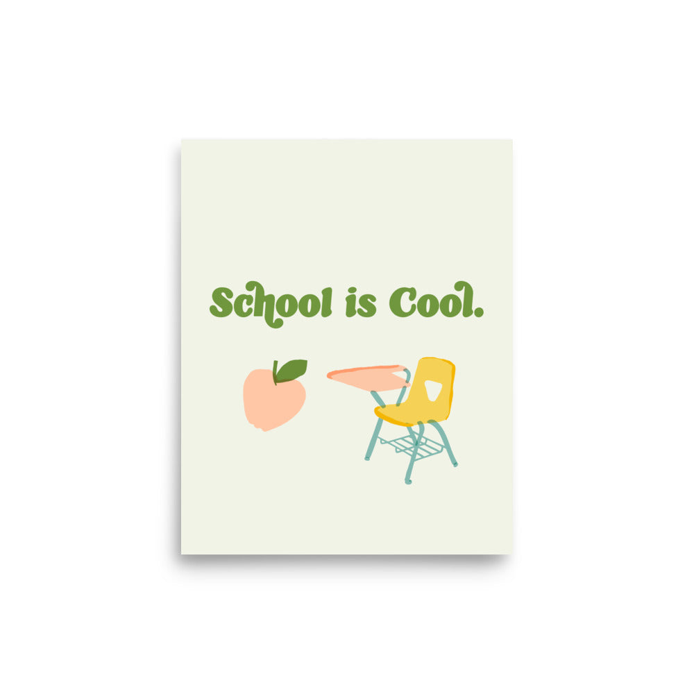 Vintage School is Cool Poster | Nostalgic Classroom Decor – Room 1021