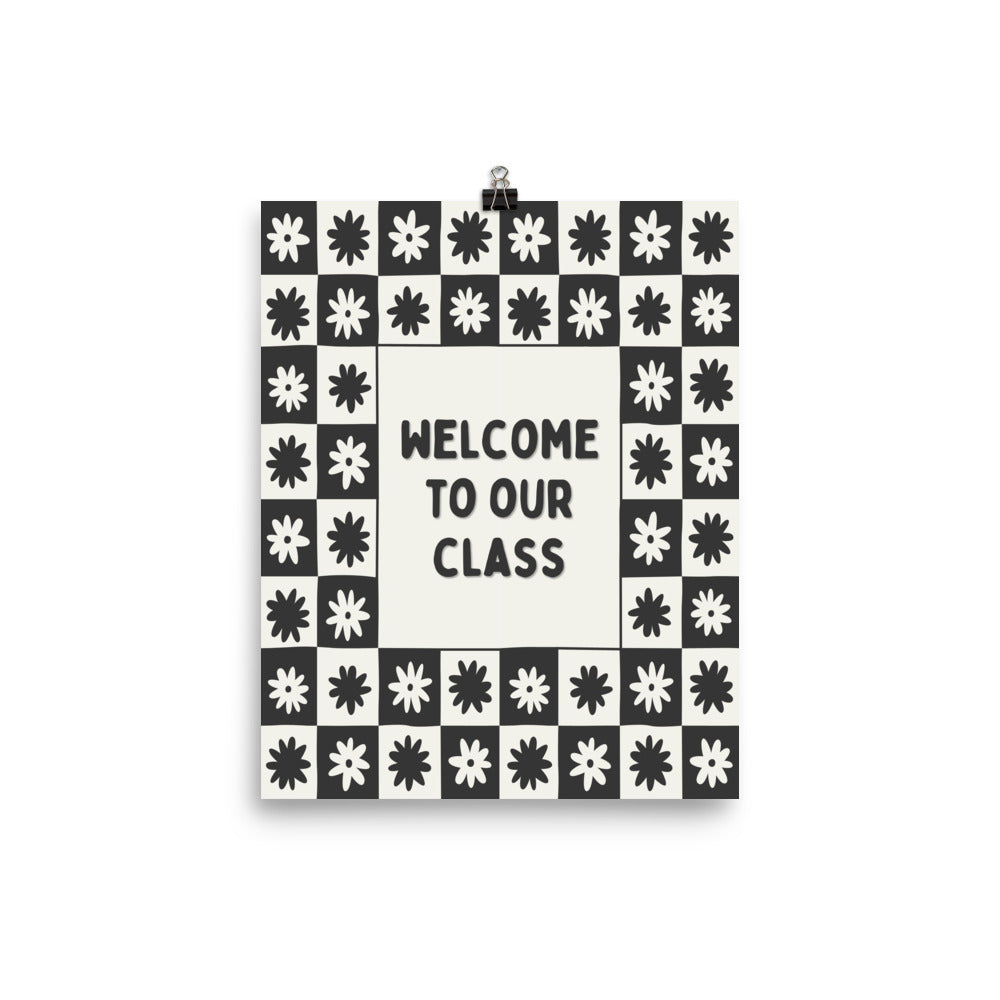 Welcome to Our Class Flower Poster | 70s Funky Classroom Decor – Room 1021