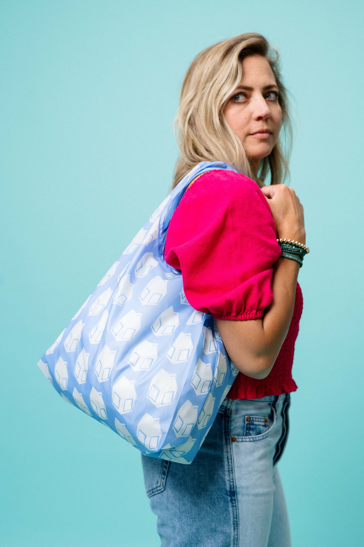 Reusable Tote Bag – Apples, Juice Boxes, or Milk Cartons Design – Room 1021