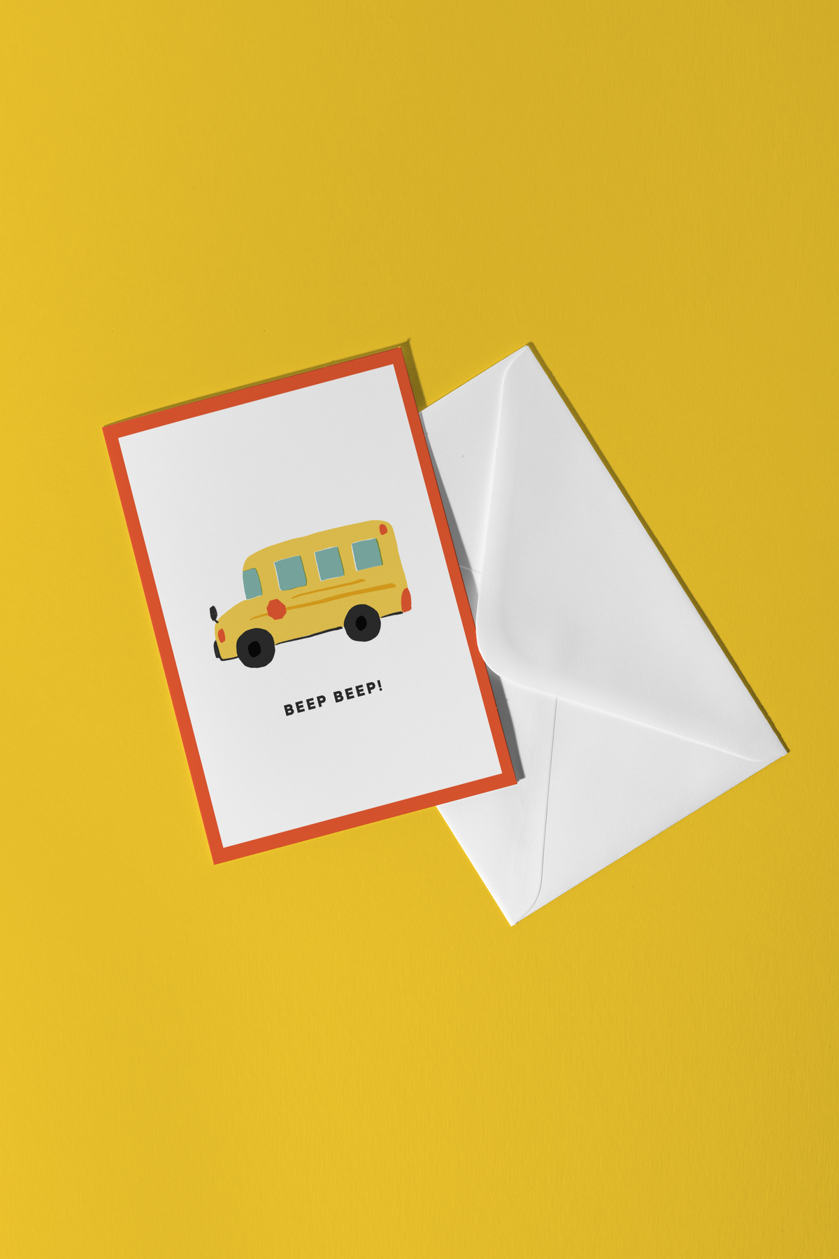 School Bus Greeting Card – Cute Card for Bus Driver – Room 1021